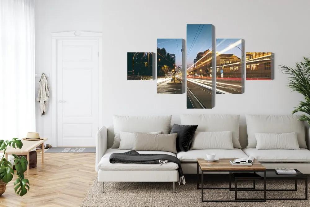 Vícedílný obraz Panoramatický Výhled Na Ulice Berlína Nedostatek Nedostatek Přírodní plátno 250x150