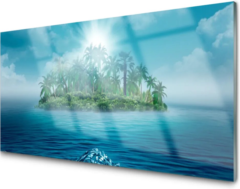 Skleněný obraz Ostrov Moře Krajina