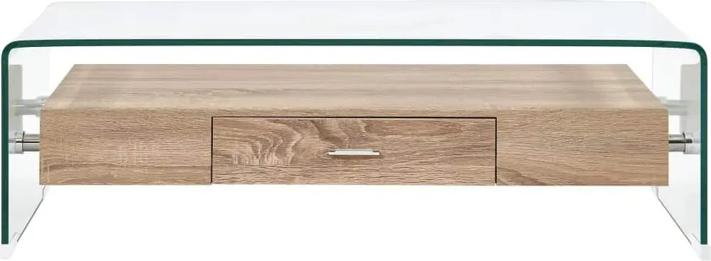 Konferenční stolek čirý 98 x 45 x 31 cm tvrzené sklo 284747