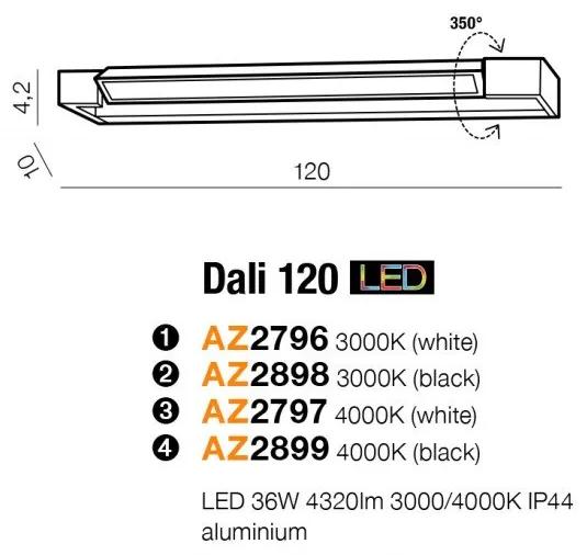 AZzardo Nástěnné LED svítidlo DALI 120, d. 120 cm Barva: Bílá, 4000K