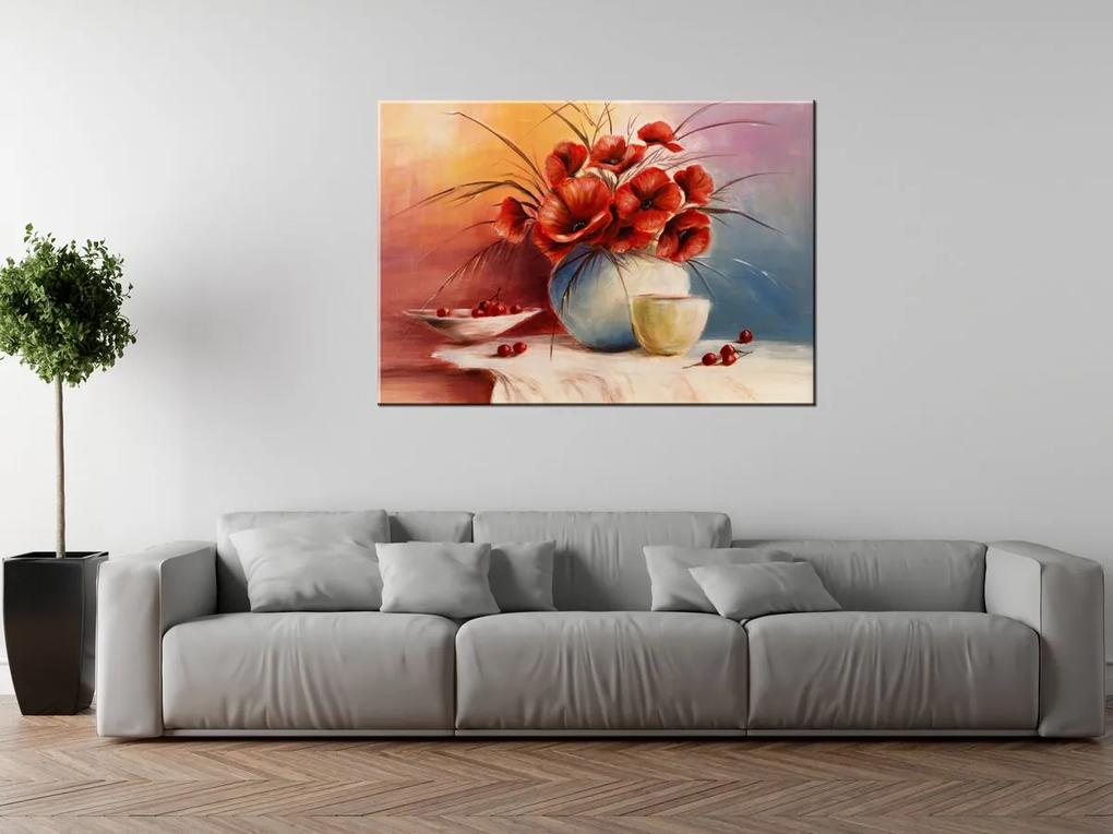 Gario Ručně malovaný obraz Kompozice Vlčí mák Rozměry: 120 x 80 cm
