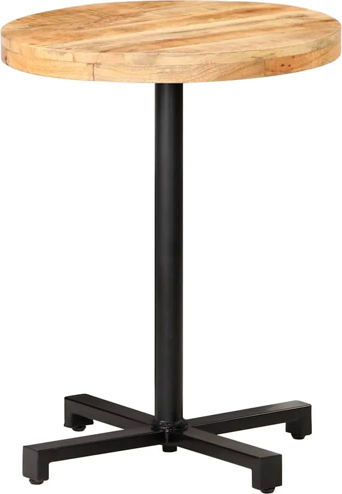 Bistro stůl kulatý Ø 60 x 75 cm hrubé mangovníkové dřevo 320265