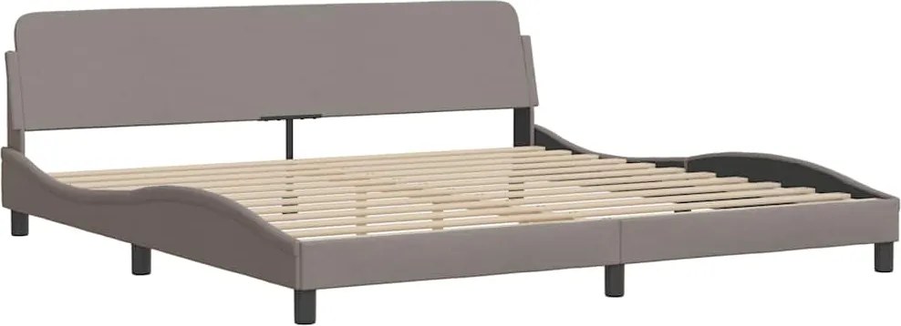 Rám postele bez matrace Hanko taupe 200 x 200 cm textil 3310416