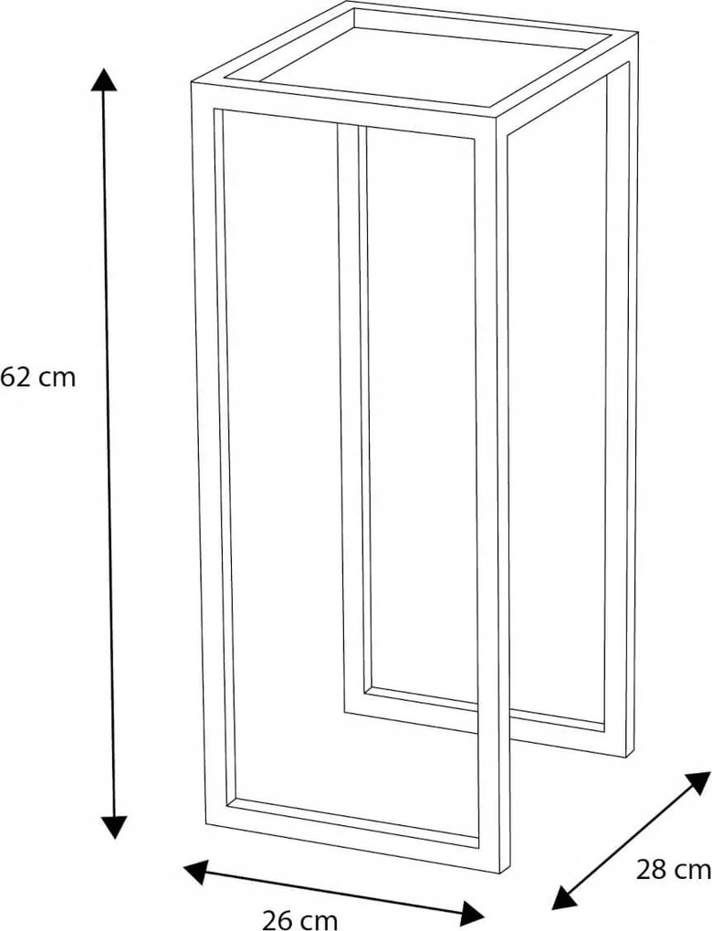 Stojan na květiny Kaja Home KS-07 Držák Na Květináč Eco M kovový černý