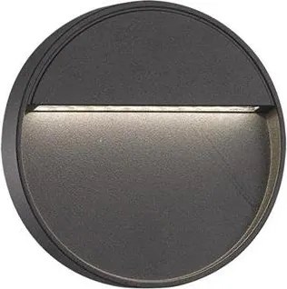 Přisazené venkovní LED svítidlo DPM GRD002, IP54, 6W, 245lm, 4000K, kruh, černá