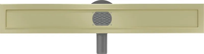 Mexen Flat 360° korpus pro liniový odtok otočný 50 cm, zlato kartáčovaná - 1A40050