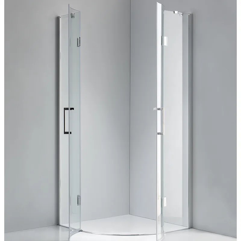 BPS-koupelny Čtvrtkruhový sprchový kout HYD-RK92 80x80 chrom/transparent