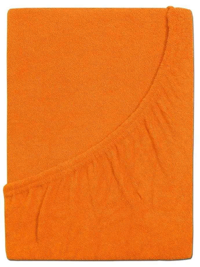 B.E.S. - Petrovice, s.r.o. Prostěradlo Froté PERFECT - Sytá oranžová 140 - 160 x 200