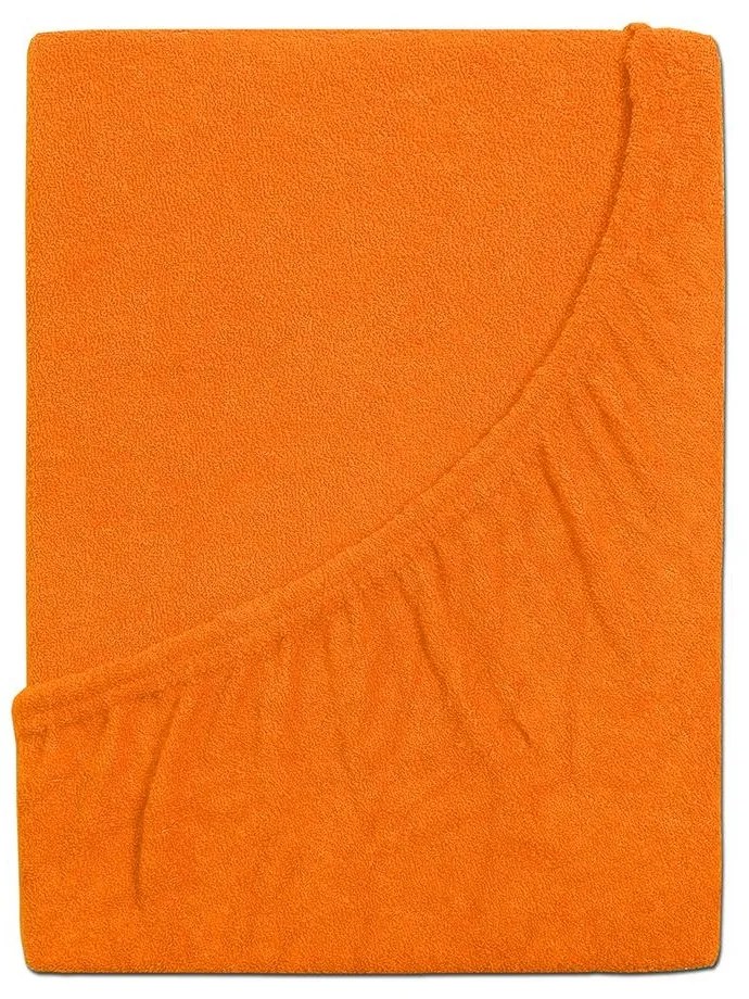 B.E.S. - Petrovice, s.r.o. Prostěradlo Froté PERFECT - Sytá oranžová 90 x 200