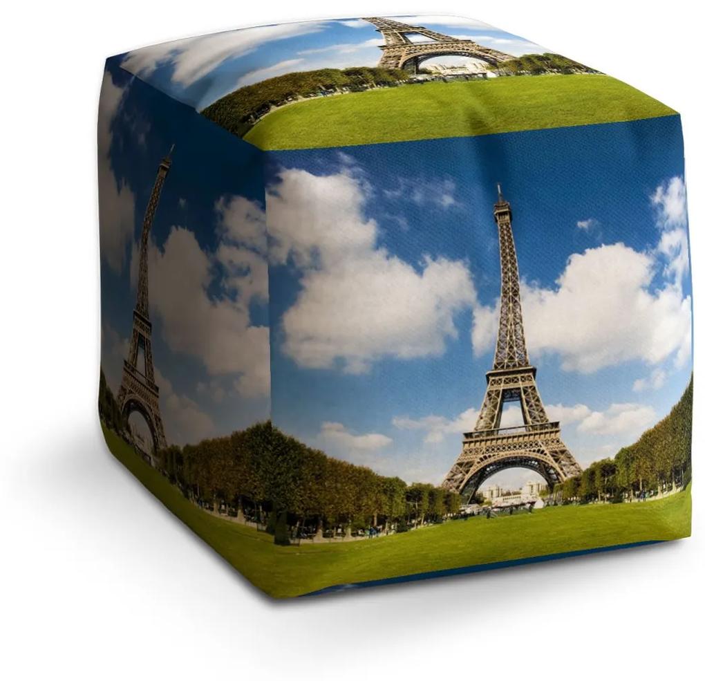 Sablio Taburet Cube Eiffelova věž: 40x40x40 cm