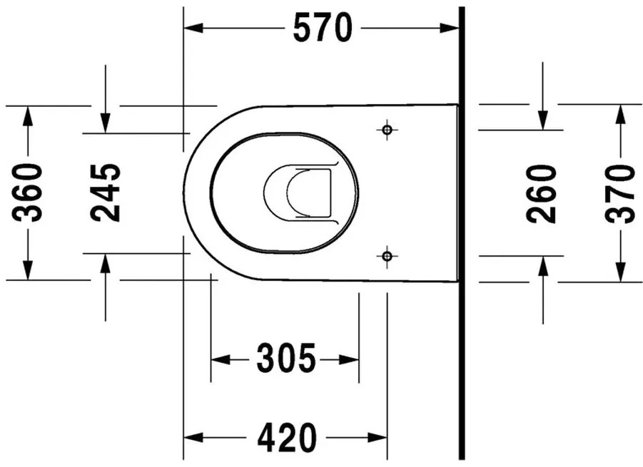 Duravit Darling New - Stojící WC, 37 x 57 cm, bílé 2139090000