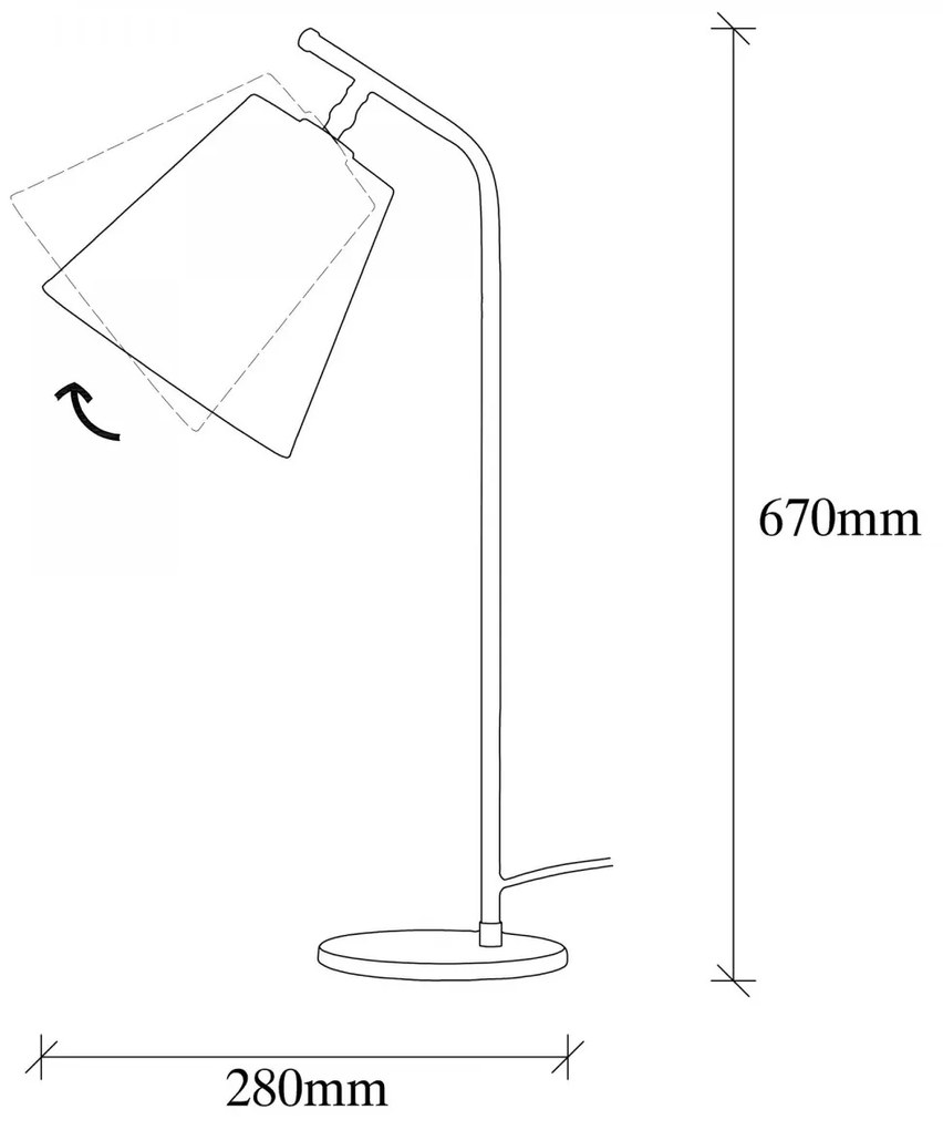 Stolní lampa Salihini mosaz