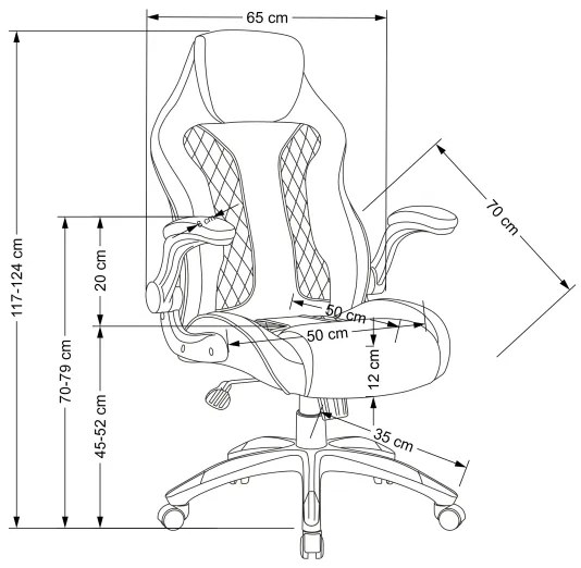 Kancelářská židle HAME černá/šedá