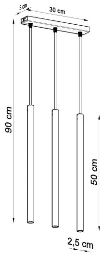 Sollux SL.1514 - Lustr na lanku PASTELO 3xG9/8W/230V krémová