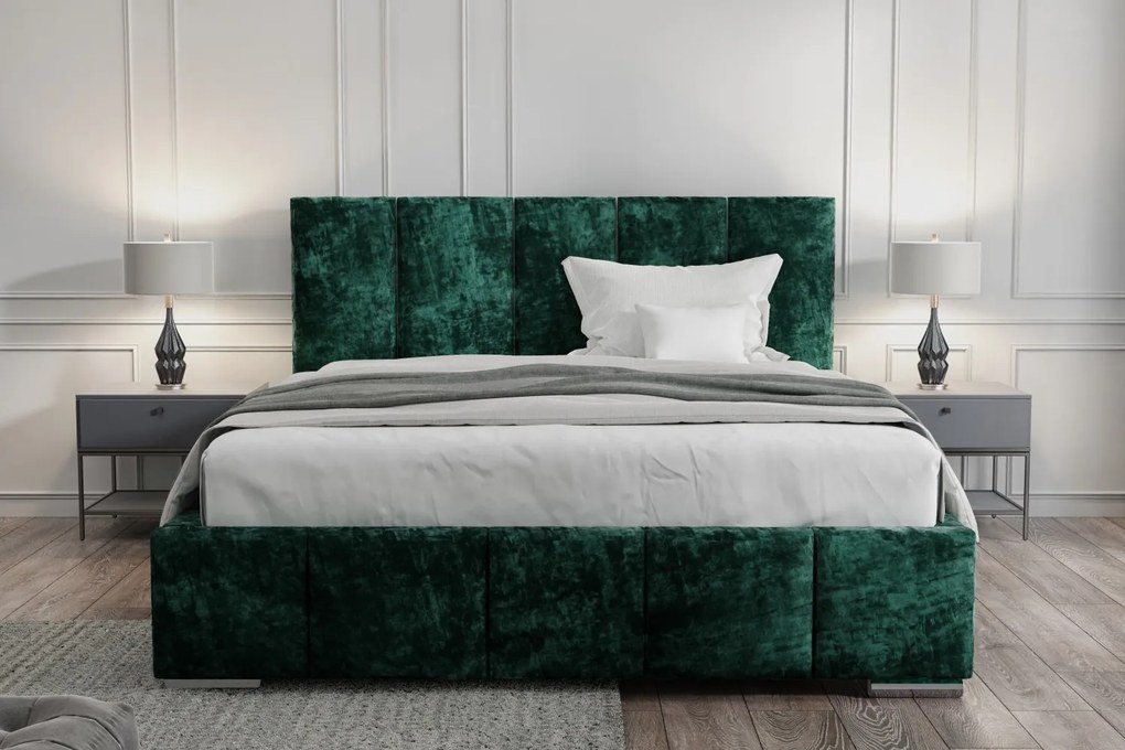 Postel MODEL 09 140x200 zelená - MAGIC VELVET 2225