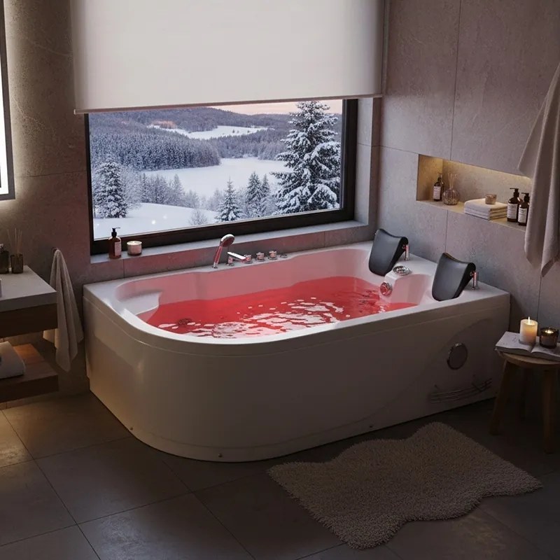 BPS-koupelny Hydromasážní vana HYD-CA631L 180x120 LEVÁ bez ohřevu vody