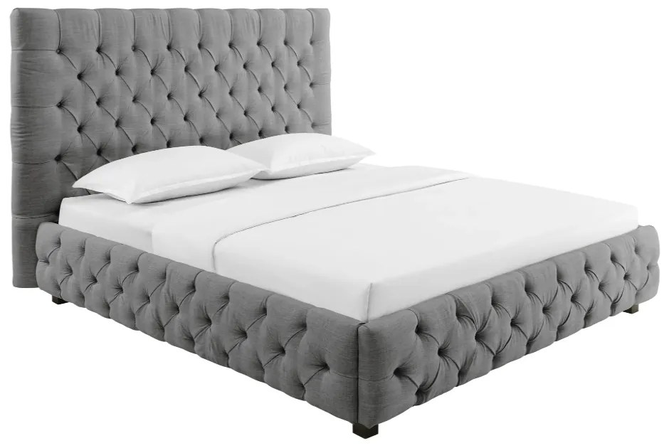 Massive home | Postel PARIS CHESTERFIELD 180x200cm - šedá