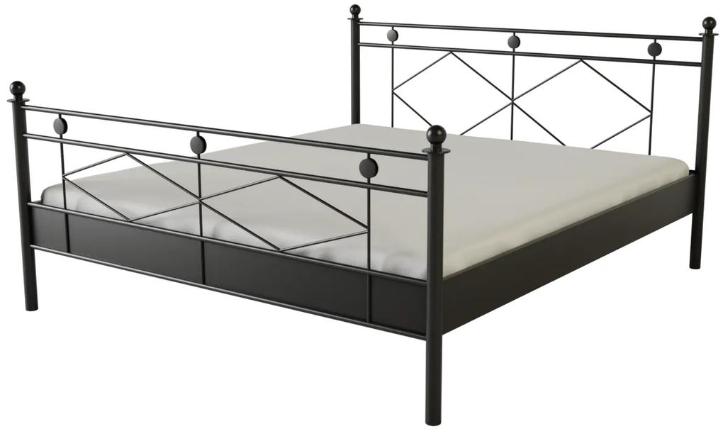 Nábytek ATIKA s.r.o. Kovová postel DARJA Povrchová úprava: černá, Rozměr: 140 x 200 cm