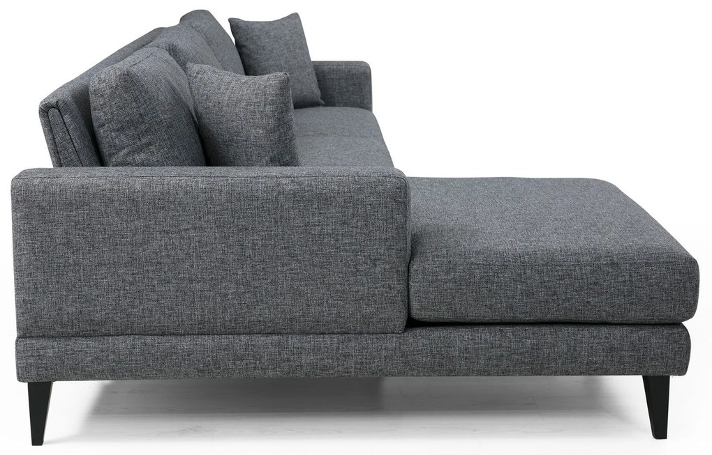 Hanah Home Rohová pohovka NORDIC tmavě šedá levá 560ARE1112