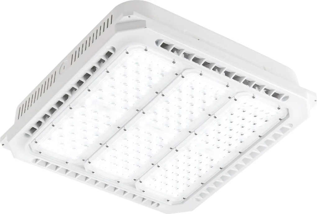 FAN LED-ENERGY-80-PL Venkovní stropní svítidlo ENERGY bílá, hliník, 80 W, 11100 lm, 4000 K, IP65, 34,8 x 34,8 x 7,6 cm - FANEUROPE