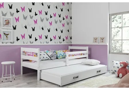 Dětská postel s výsuvnou postelí ERYK 200x90 cm Bílá Šedá