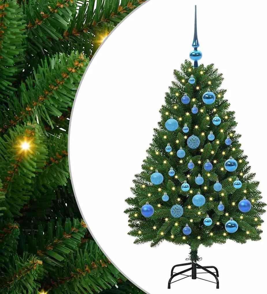 Umělý vánoční stromeček 120 cm 150 LED Teplá bílá PVC a ocel 3395674