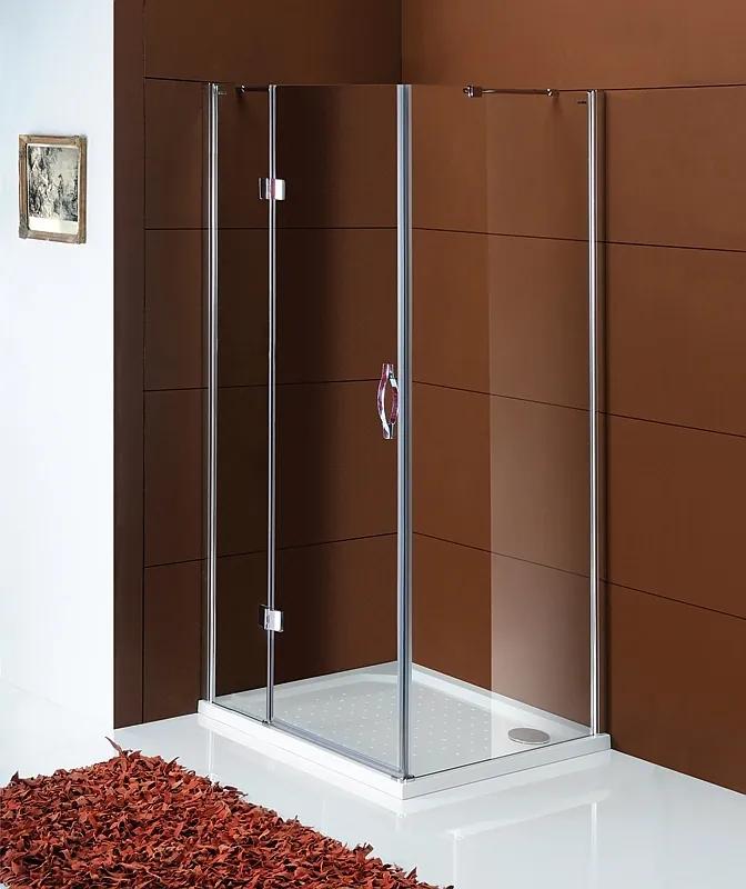 Sprchové dveře otočné pro montáž s boční stěnou - sklo čiré (GL1190) Gelco