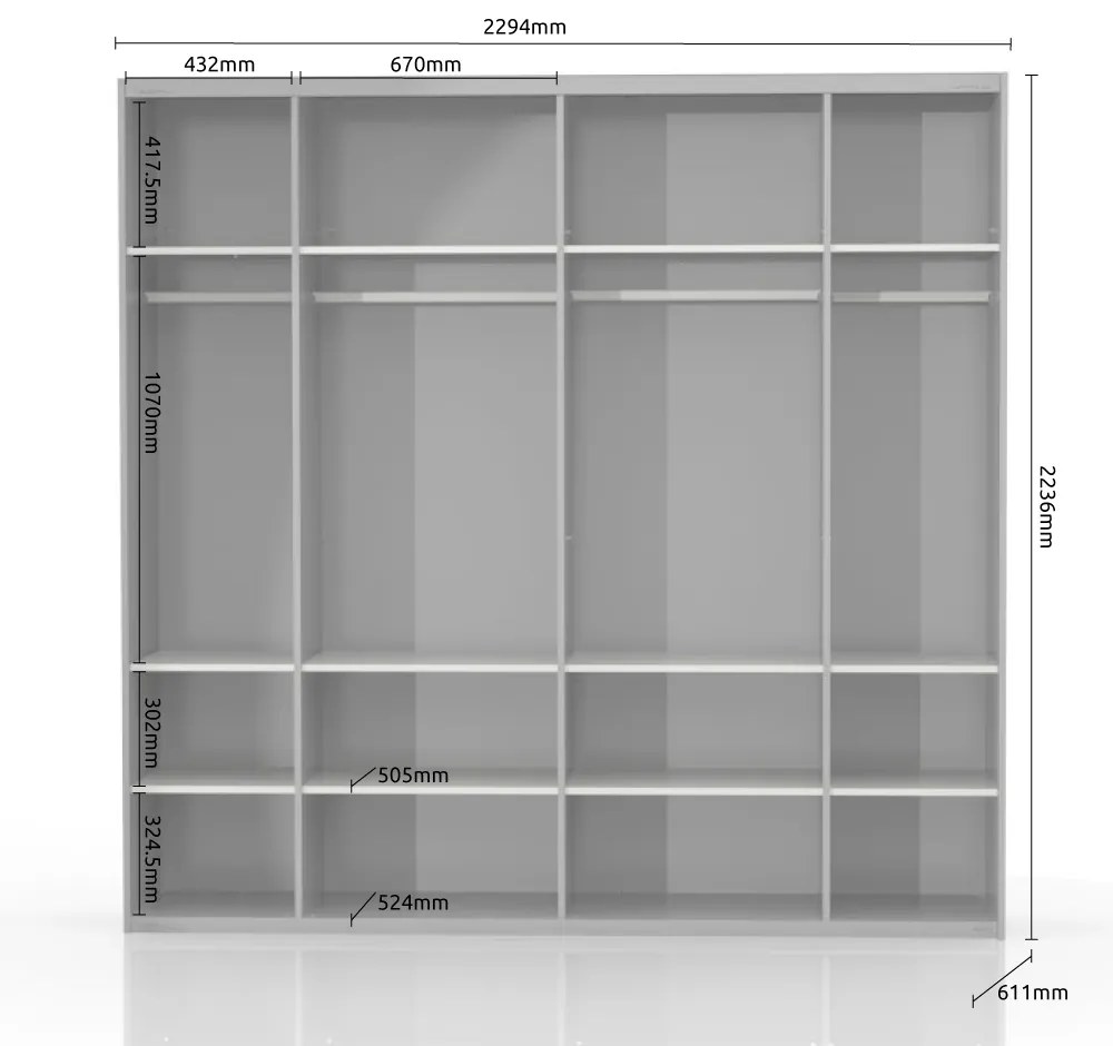 Skříň AVIS PK231/AV - bílá lesk/ořech pacific