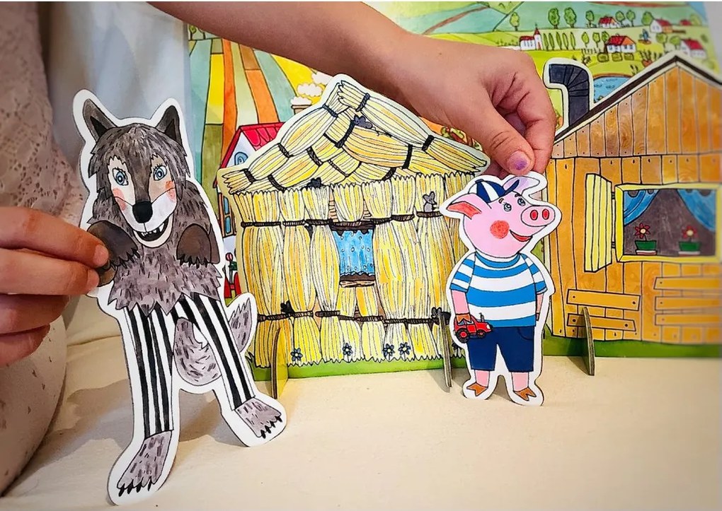 MARIONETINO Loutky a kulisy k pohádce O TŘECH PRASÁTKÁCH