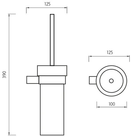 WC štětka s keramickým držákem nástěnná NIMCO BORMO BR 11094K-26