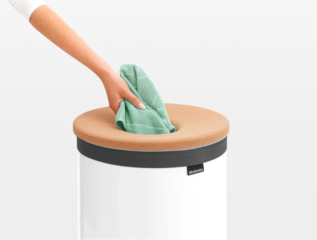 Brabantia Koš na prádlo 60L bílá korkové víko