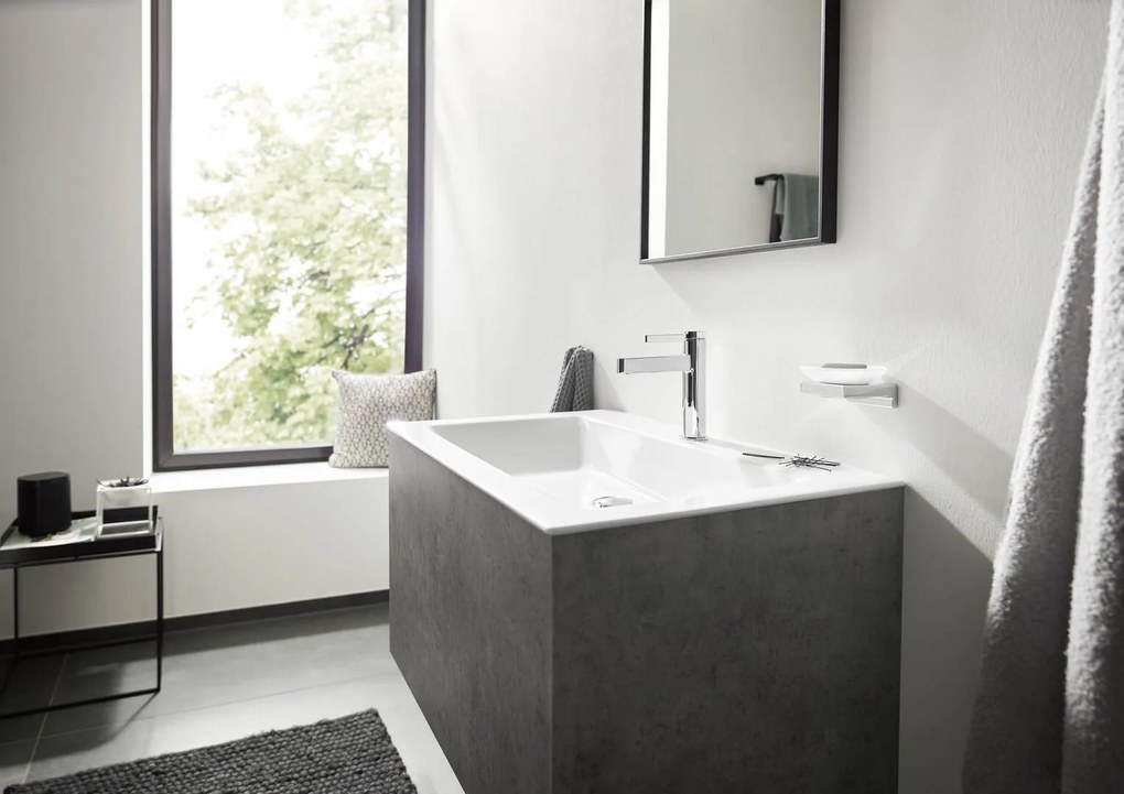 Hansgrohe Finoris, umyvadlová baterie 100, s výpustí Push-Open, EcoSmart, chromová, 76010000