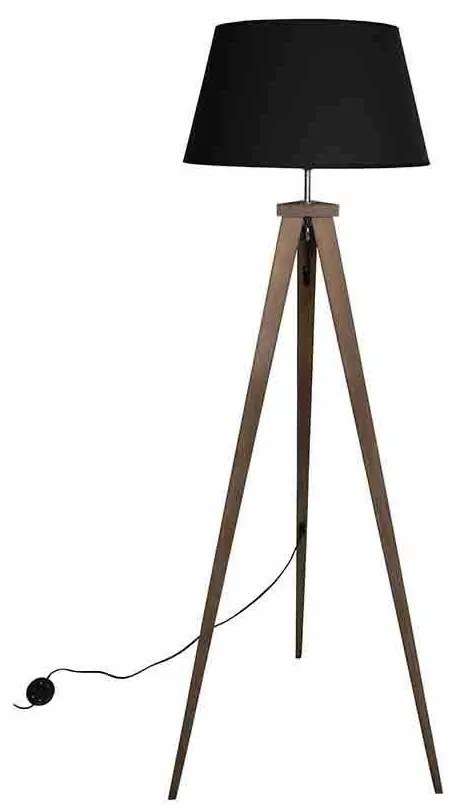 WOOOD Stojací lampa Omar černá 153 × 60 × 50 cm