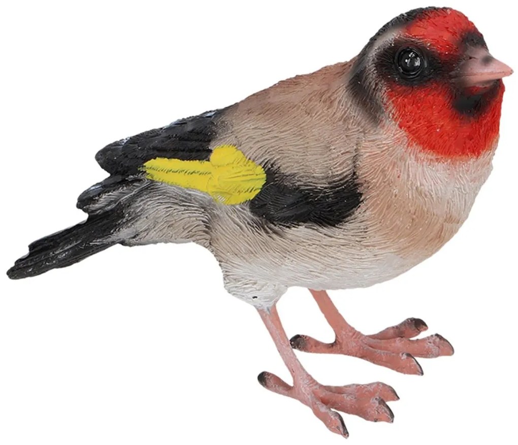 Zahradní figurka z polyesterové pryskyřice Bird, 12x8,5 cm, vícebarevná