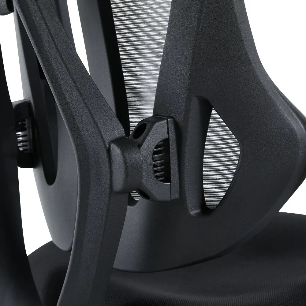 Kancelářská ergonomická židle MORA — síť / látka, šedá / černá