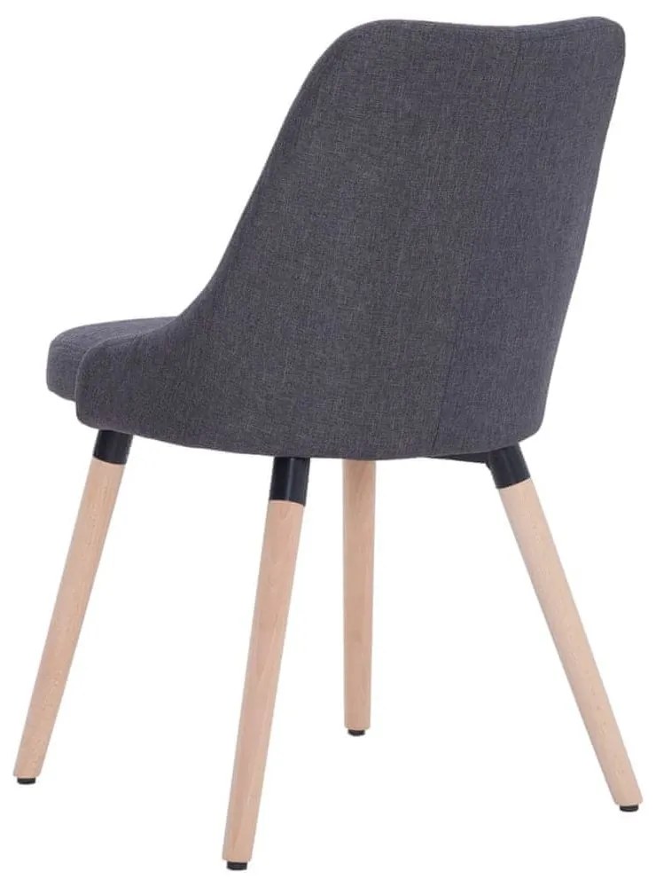 Petromila Jídelní židle 6 ks tmavě šedé textil