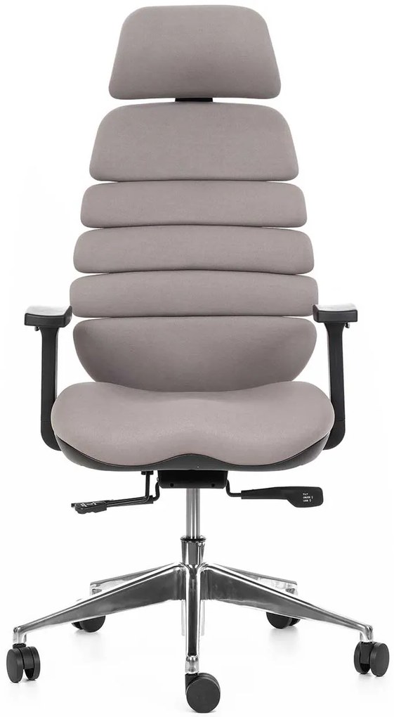MERCURY Ergonomická kancelářská židle WORKEASE - šedá látka