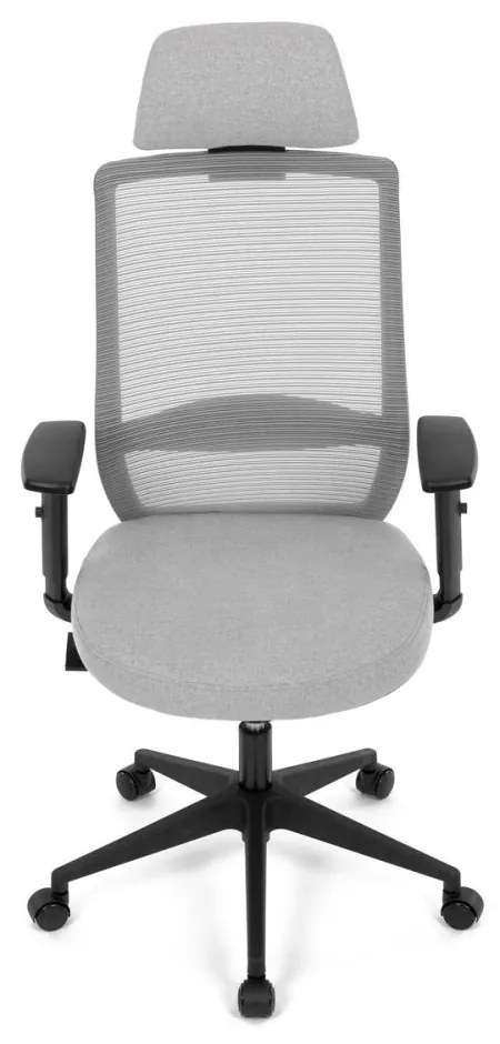 Kancelářská ergonomická židle SENA — síť / látka, černá / šedá