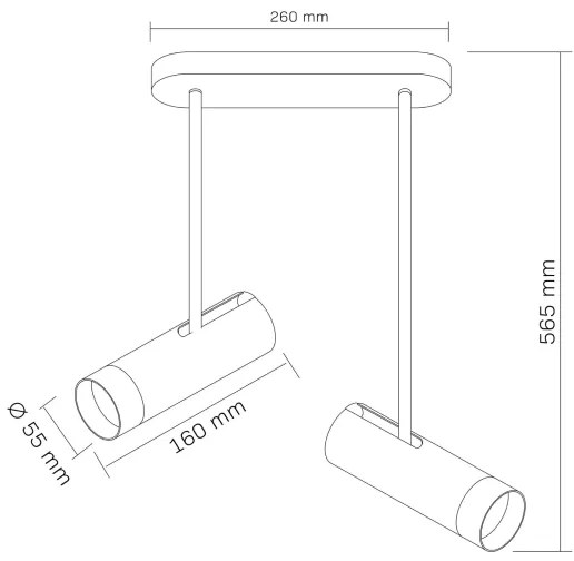 Bodové svítidlo PORTO 2xGU10/10W/230V bílá