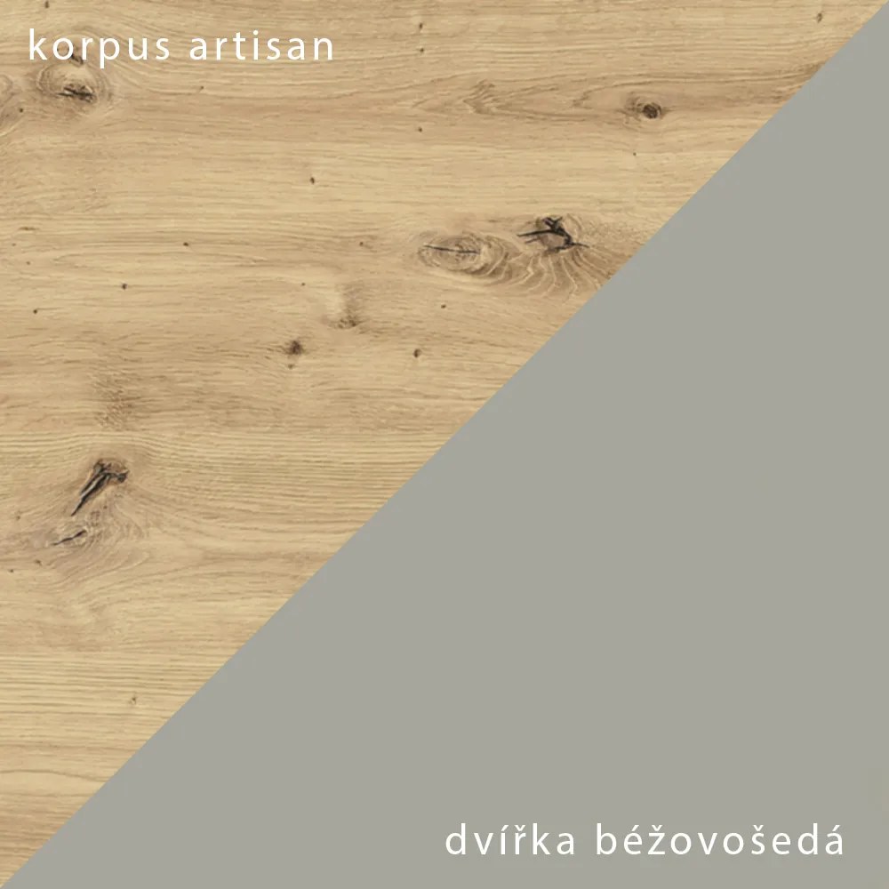 LANGEN bu | dolní skříňka D40S1 S ÚCHYTY | UNI provedení | béžová