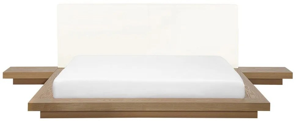 Vodní postel 160 x 200 cm světlé dřevo ZEN Beliani