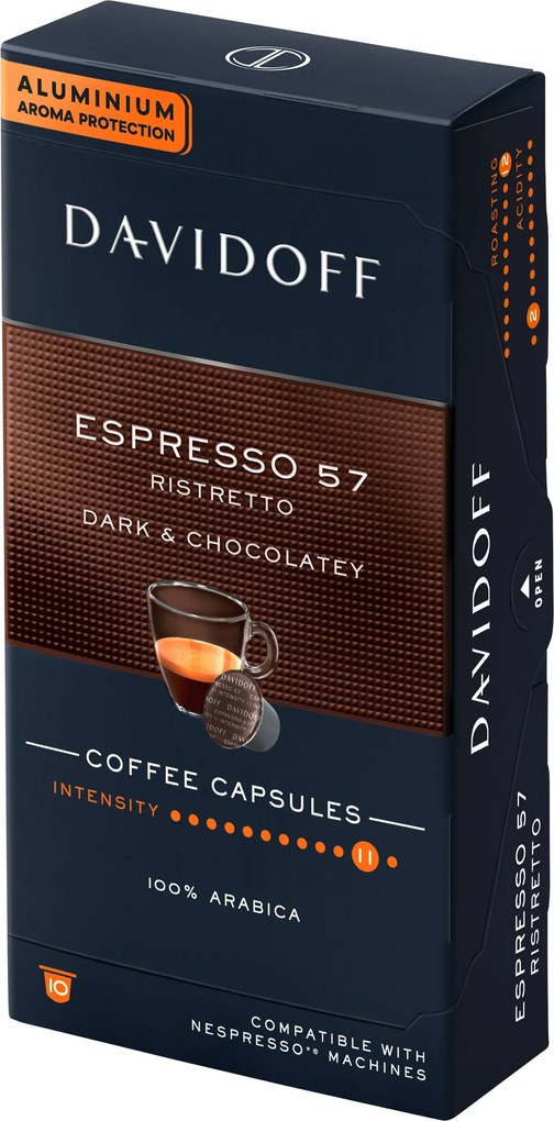 Tchibo - Davidoff Café Espresso 57 Ristretto – 10 kapslí - Intenzita: 11/12