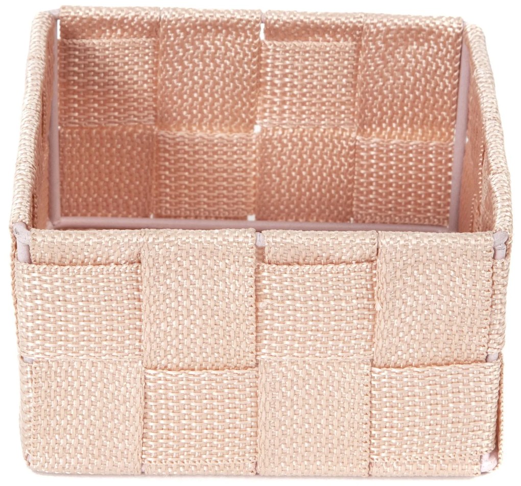 Úložný organizér do zásuvky Compactor TEX - košík S, 12 x 12 x 7 cm, růžový