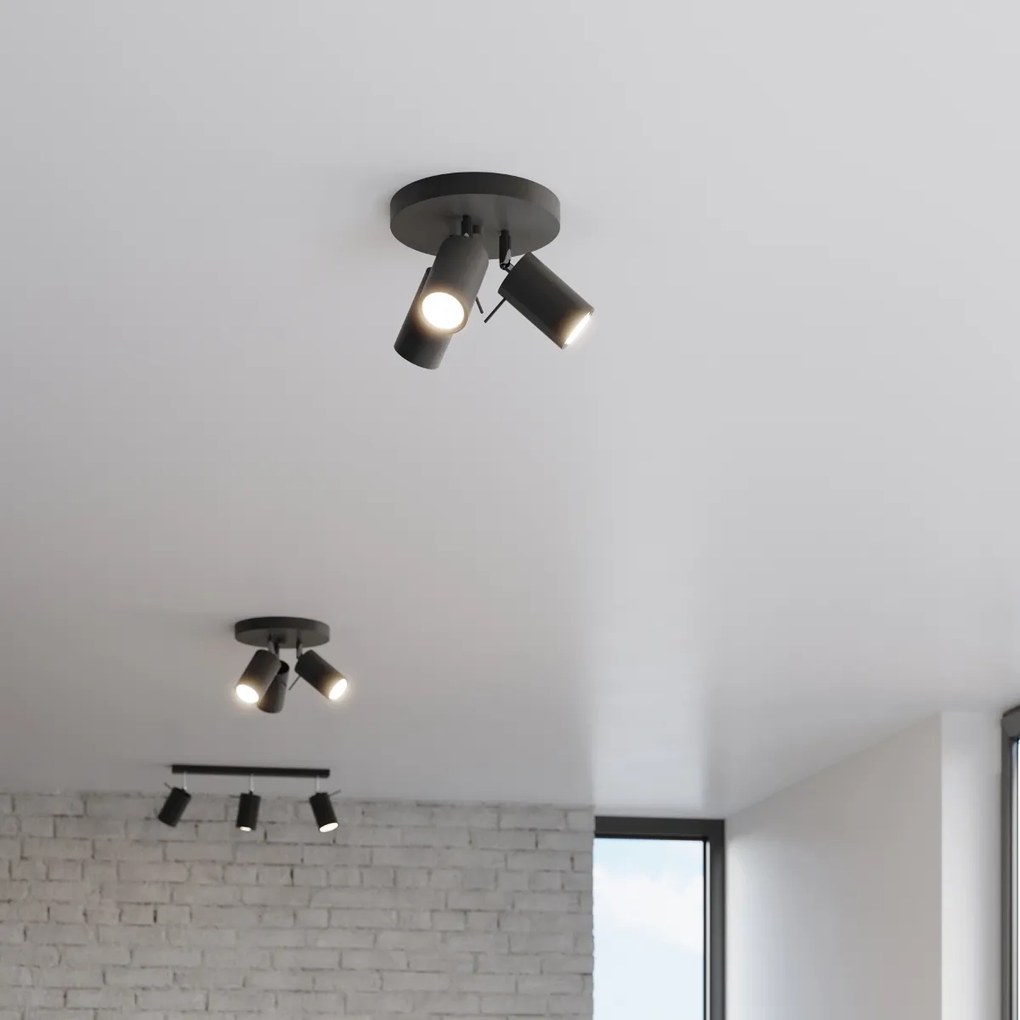 Sollux Lighting Stropní svítidlo RING 3P černé