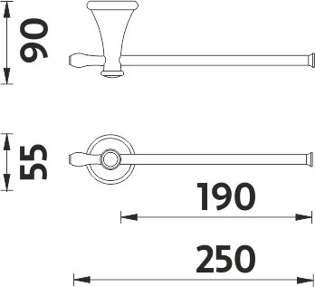 Nimco LADA retro držák na ručníky LA 19060-65