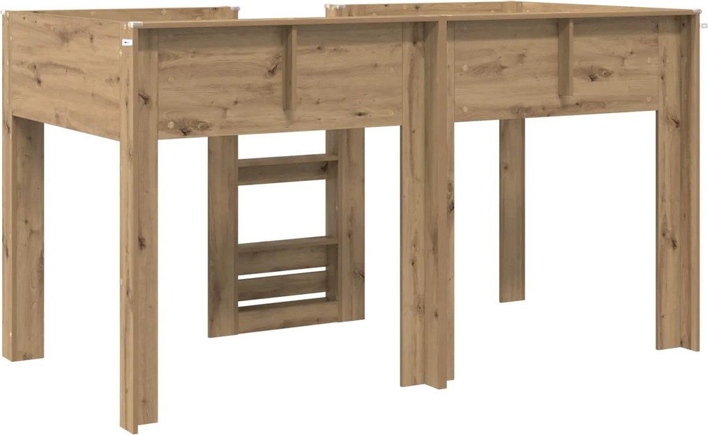 Patrová postel pro děti Artisanový dub 100 x 200 cm 3410506
