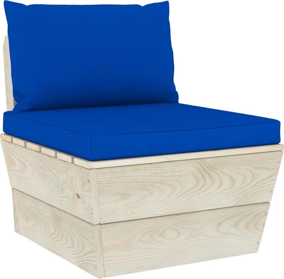 vidaXL 9dílná zahradní sedací souprava z palet + podušky smrkové dřevo [3063651] Barva: Světle modrá