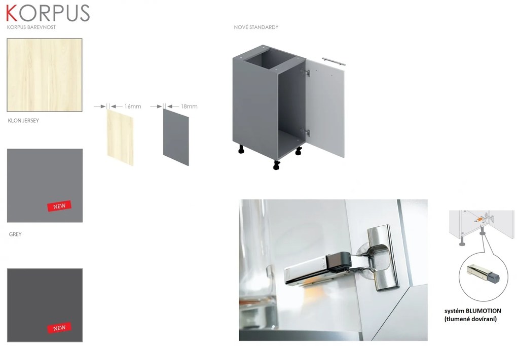 EXTOM Skříňka dolní rohová MALMO D13 U Korpus:: GREY, Dvířka:: ares white