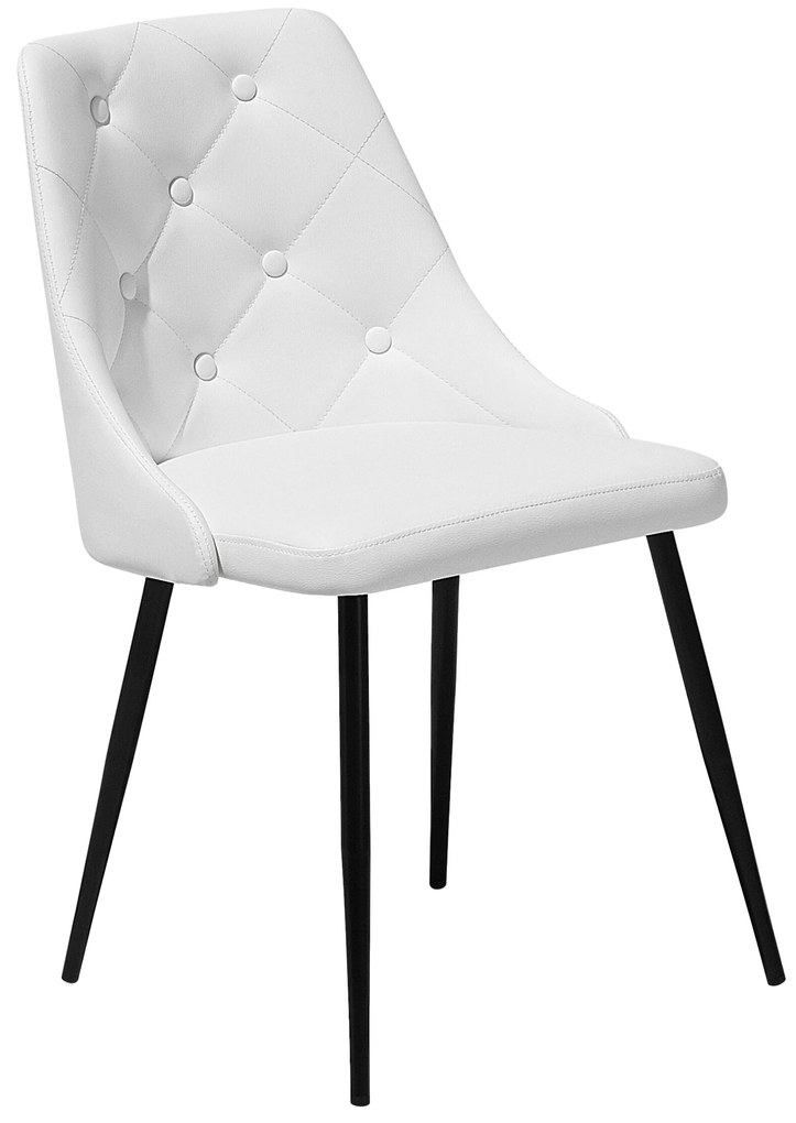 Sada 2 jídelních židlí z umělé kůže bílé VALERIE Beliani