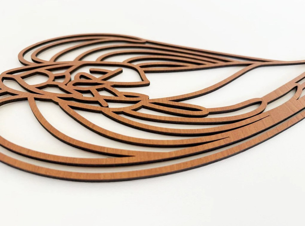 dřevo života Dřevěný obraz Anděla Zvolte rozměr (cm): 20x40, Zvolte barvu dekoru: Třešeň